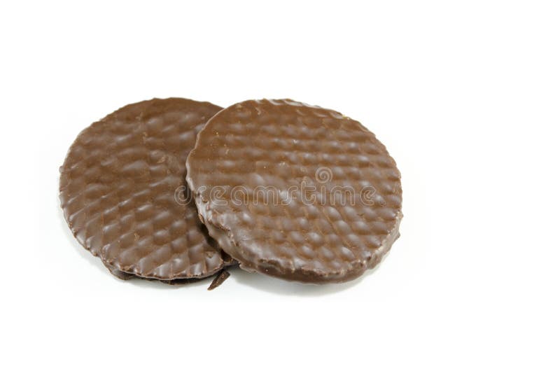 Two chocolate biscuits stock image. Image of dessert - 51575011