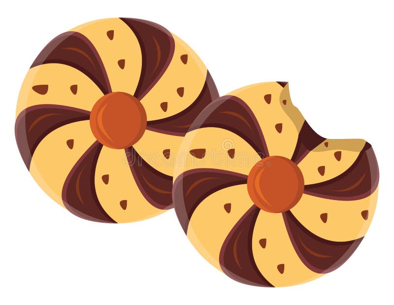 Two Cookies Chocolate Stock Illustrations – 302 Two Cookies Chocolate ...