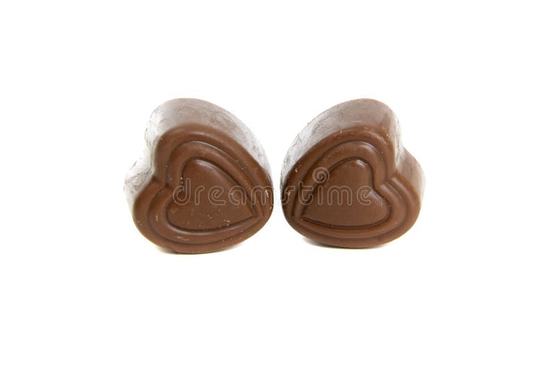 Two Chocolate Hearts stock photo. Image of sweet, chocolate - 12699000