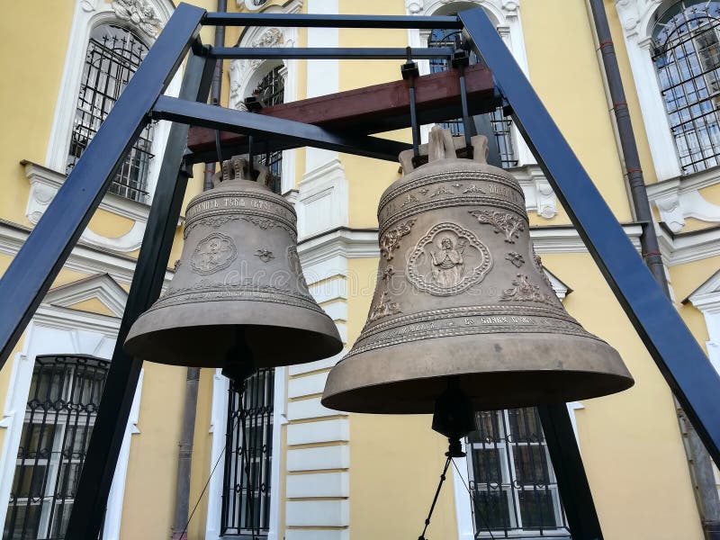 Two Bells of Different Sizes Stock Photo - Image of europe, religion ...
