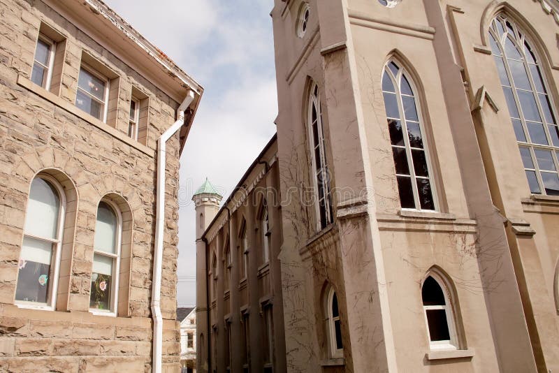 Two churches stock photo. Image of sunday, architecture - 7382660