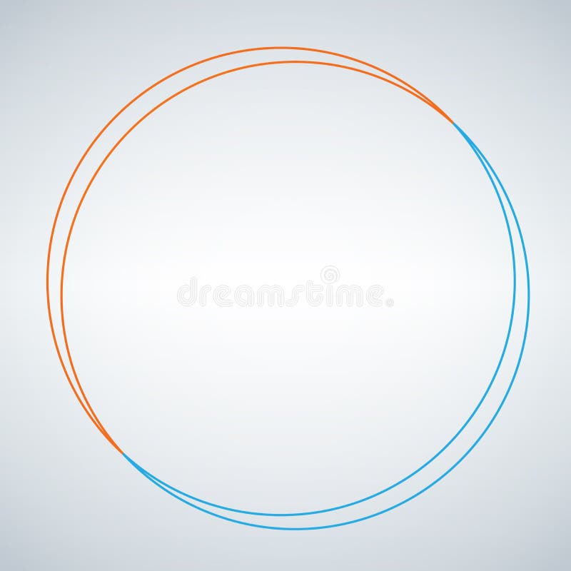 Two Circe Abstract Vector Design. Double Circle Shape Emblem Identity ...