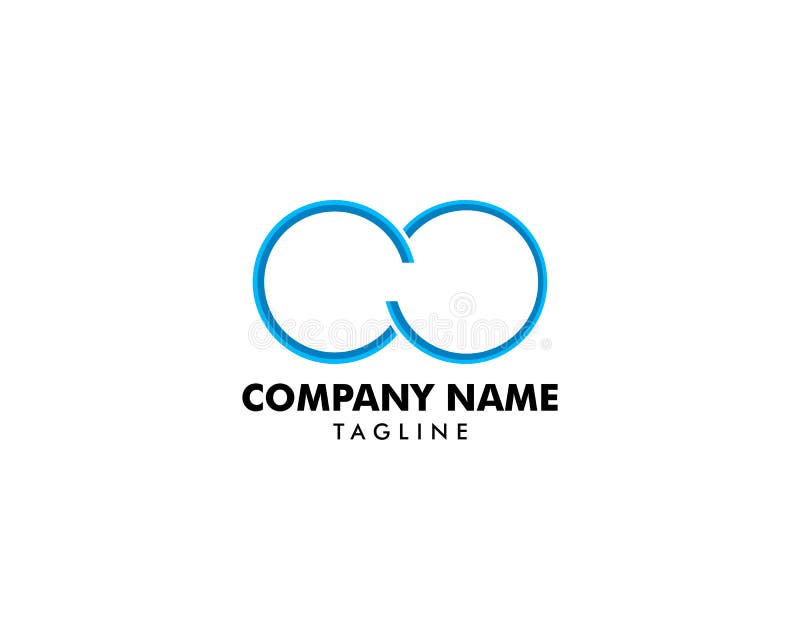 Two Circle Rings Locked Logo Design Vector Template Stock Vector ...