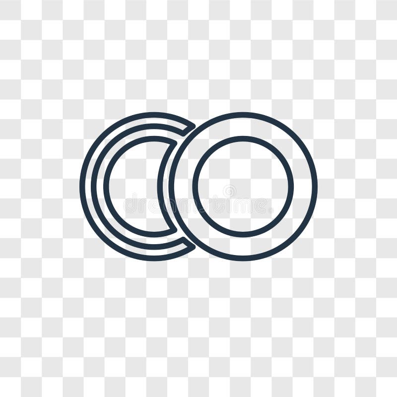 Two Circles Icon Vector Isolated on White Background, Logo Concept of ...