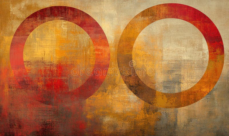 Two Circles are Painted on a Canvas Stock Photo - Image of shape ...