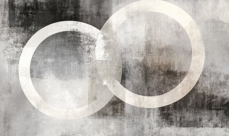 Two Circles are Painted on a Wall Stock Image - Image of vintage, white ...