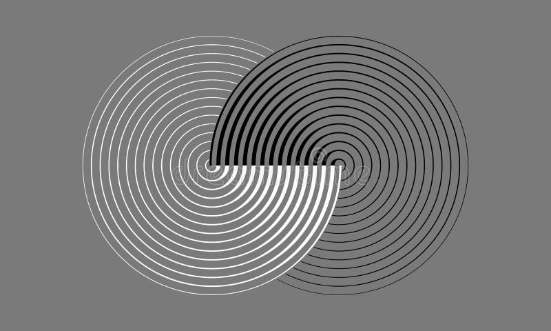 Two Circles Together with Transition in Each Other. Yin and Yang Symbol ...