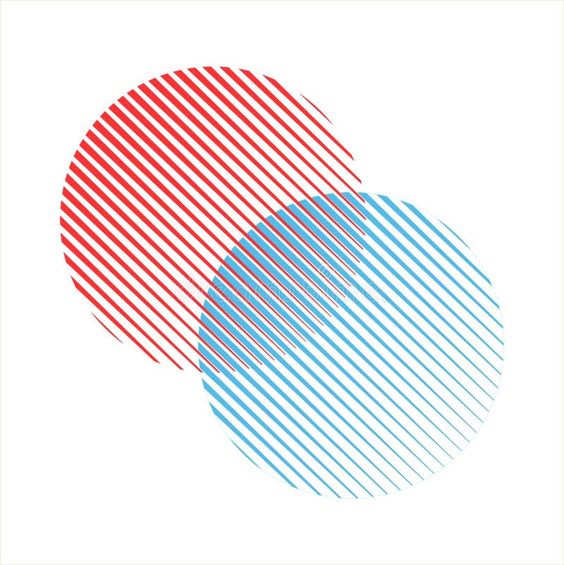 Two Circles with Transition Abstract Simple Logo for App or Business ...