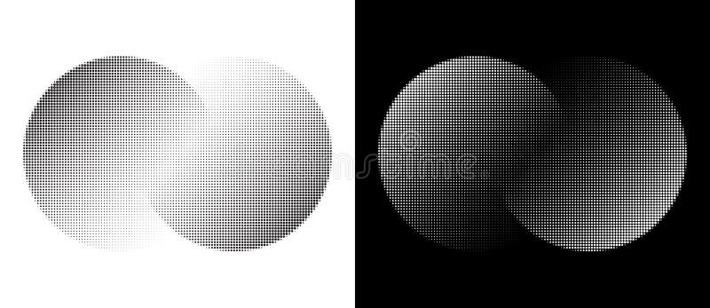 Transition in Two Circles with Parallel Lines. Abstract Art Geometric ...
