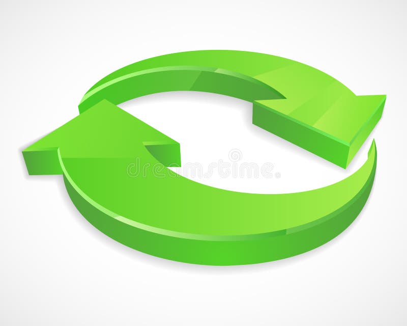 Two Circular Arrows 3D Logos Stock Vector - Illustration of business ...