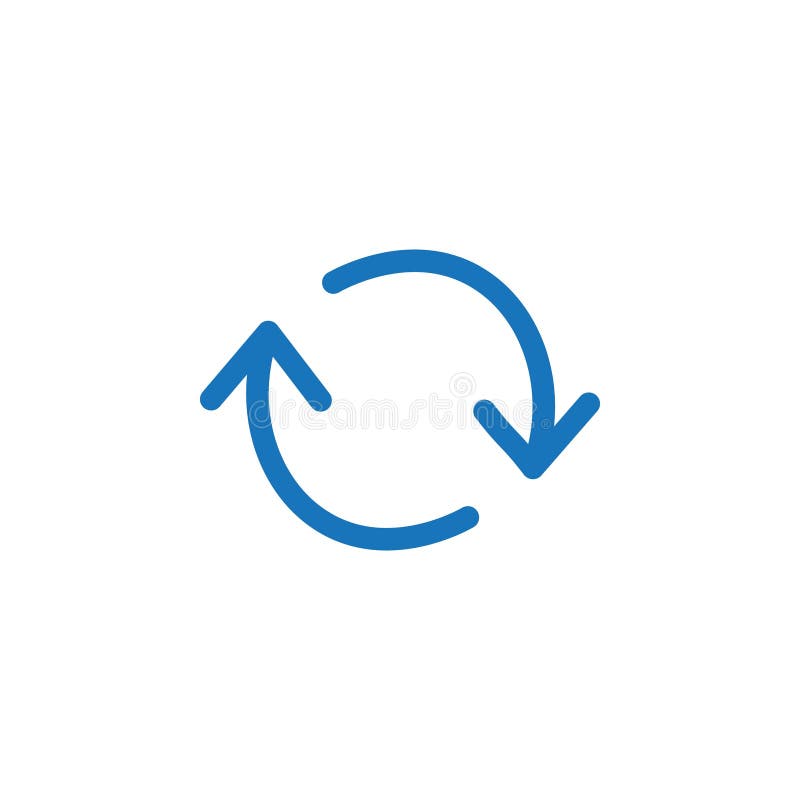 Two Circular Arrows Icon Simple Vector Symbol Stock Vector ...