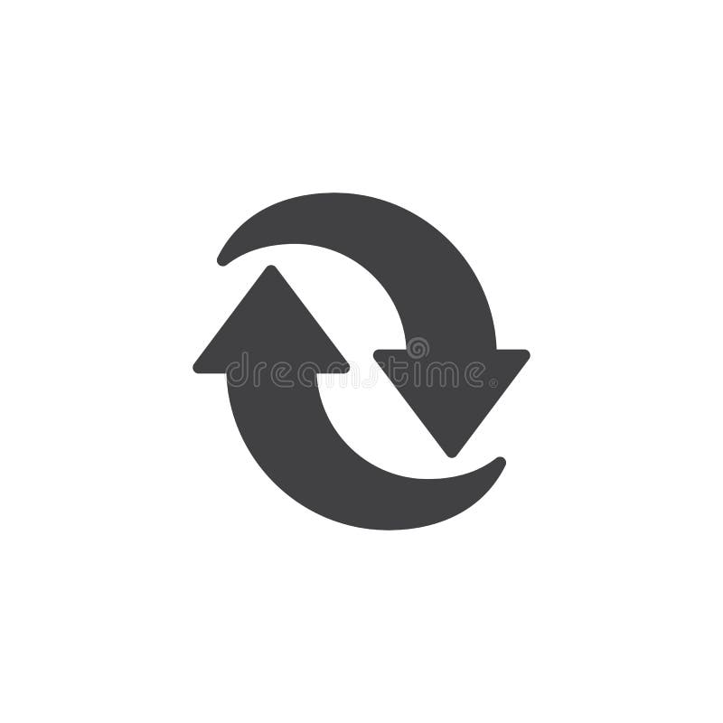 Two Circular Arrows Vector Icon Stock Vector - Illustration of rewind ...