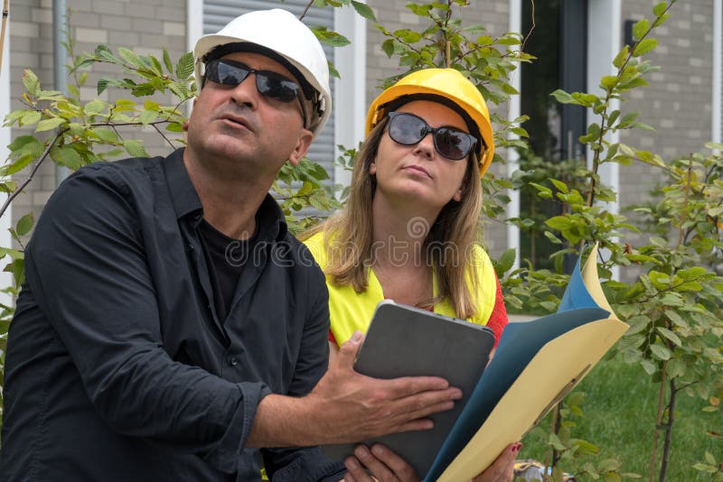 Civil engineers at work stock image. Image of environment - 206506955