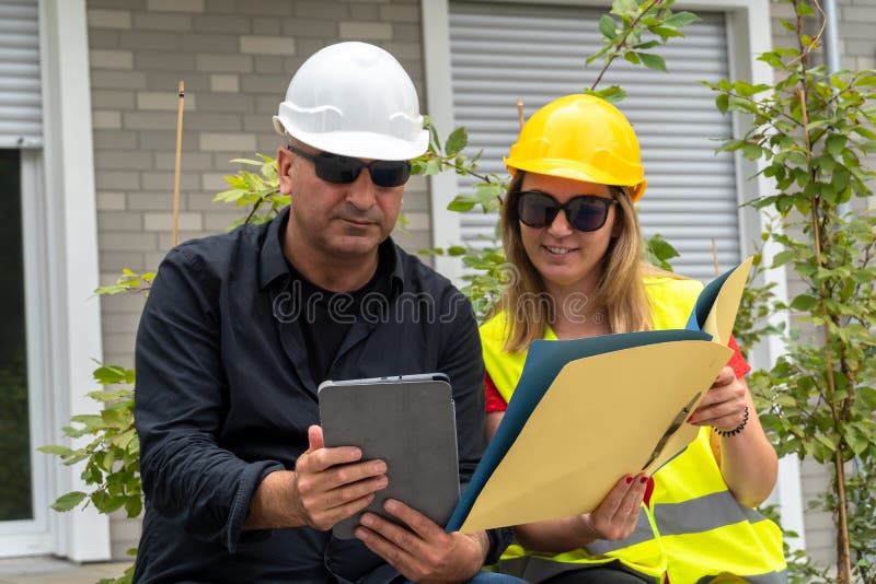 Two Civil Engineers at Work Stock Image - Image of civil, engineers ...