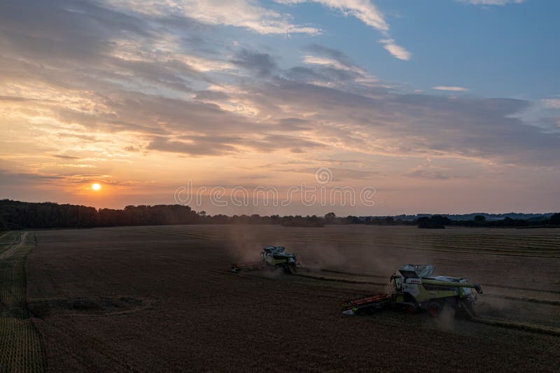 Claas 8900 Harvester Combines Harvesting in the Fields Editorial Image ...