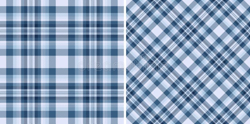 Two Classic Plaid Patterns in Cool Blues and Whites. Perfect for ...