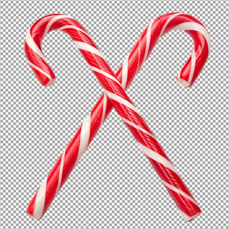 Two Classic Red and White Candy Canes Crossed Stock Image ...