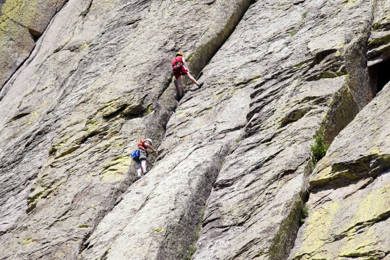 Two Climbers on a Rock Wall. Editorial Image - Image of risk, adventure ...