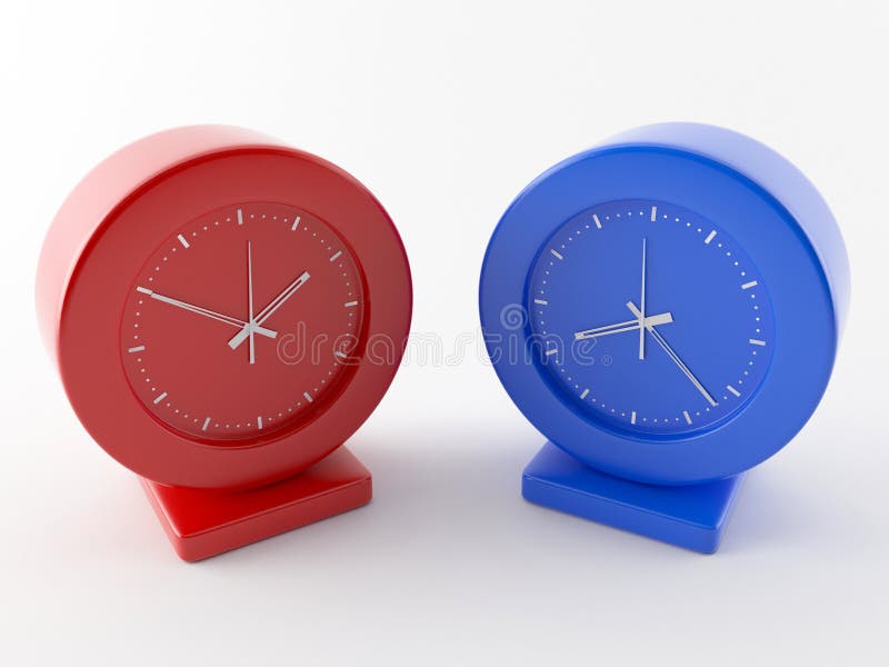 Two clocks stock illustration. Illustration of second - 6338609