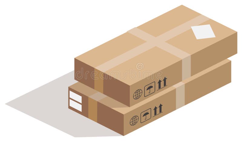 Two closed boxes stock vector. Illustration of vector - 60331436