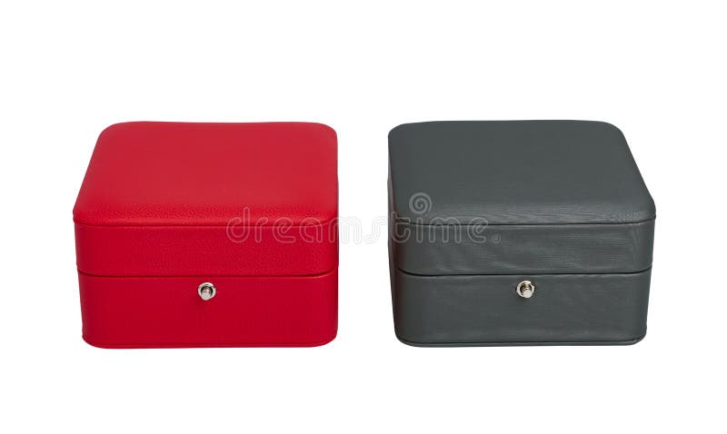 Two Closed Gift Boxes Isolated on White Background Close-up, Shallow ...