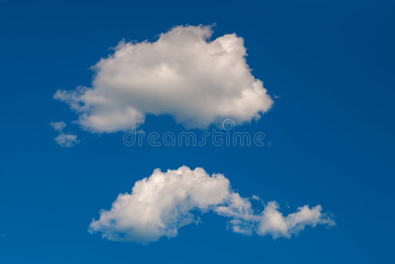 Two Clouds. Clouds on the Blue Sky Stock Image - Image of scene, fluffy ...