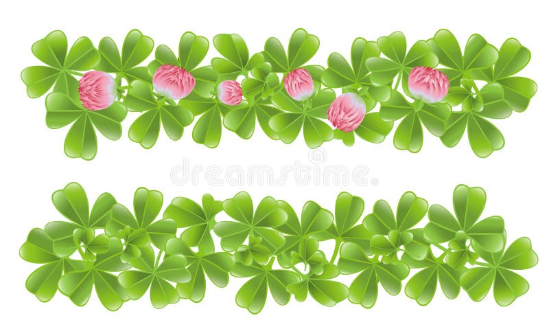 Two clover leafs banners stock vector. Illustration of accent - 23214210