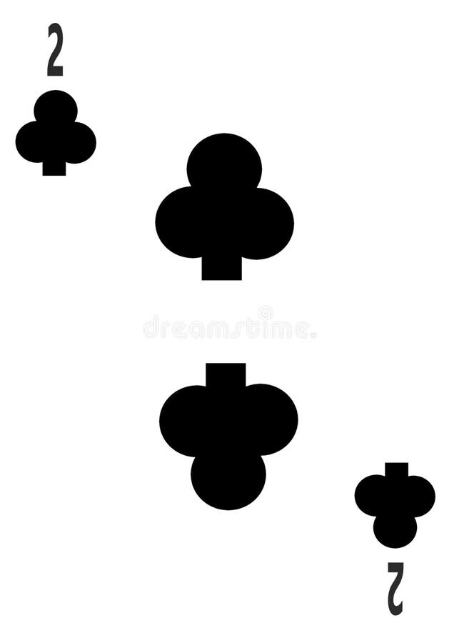 The Two of Clubs Card in a Regular 52 Card Poker Playing Deck Stock ...