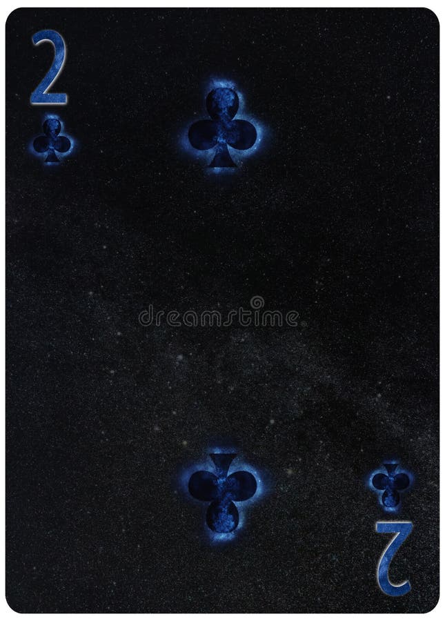 Two of Clubs Playing Card Abstract Background Stock Illustration ...