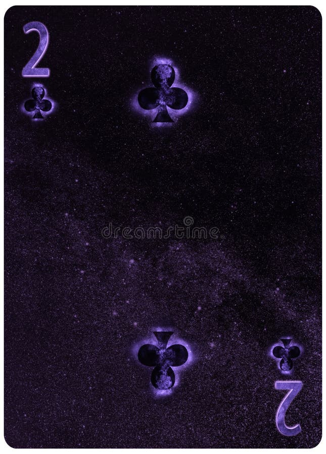 Two of Clubs Playing Card Abstract Background Stock Illustration ...