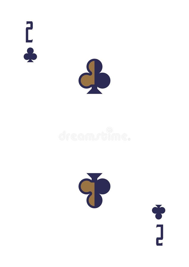Two of Clubs. Vector Illustration Decorative Design Stock Vector ...
