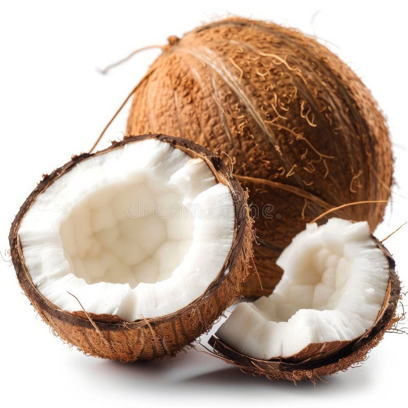 Two Coconuts Sitting Together Stock Photo - Image of food, plant: 316893892