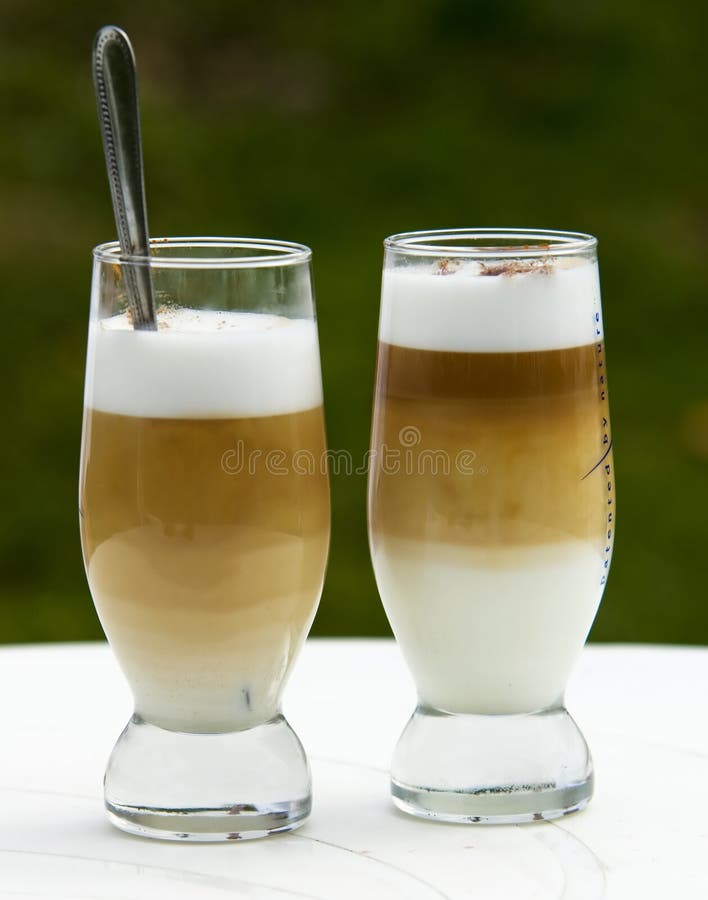 Two coffe-latte stock image. Image of backdrop, abstract - 19047449