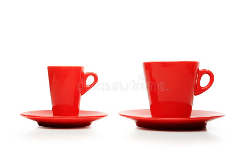Two coffee cups stock photo. Image of white, isolated - 16981216