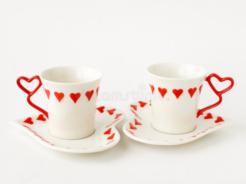 Two coffee cups stock image. Image of saucer, heat, alcoholic - 9152229