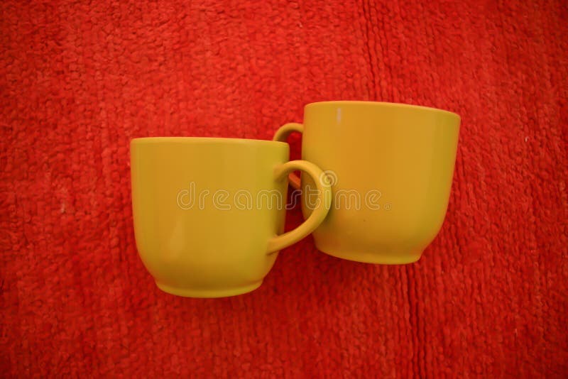Two coffee cups stock image. Image of print, bright, studio - 66498803