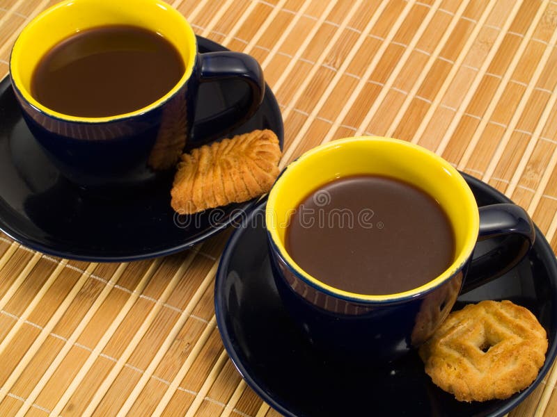 Two Coffee Cups stock photo. Image of 1000001685, black - 58509328