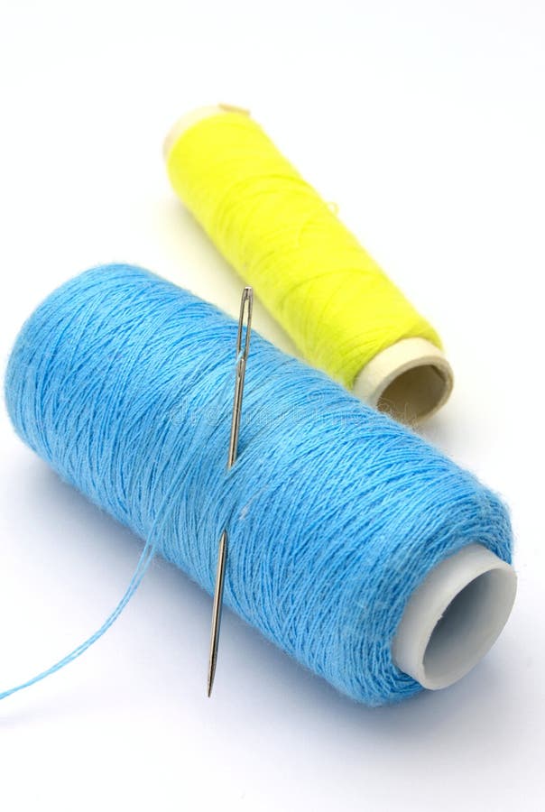 Two coils of threads stock photo. Image of detail, white - 22480298