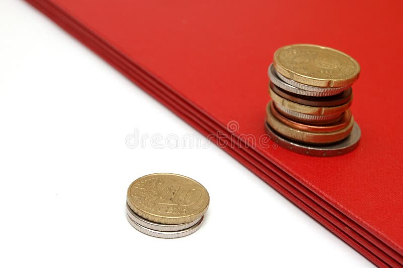 Two coins towers stock photo. Image of banks, purity, finance - 1369232
