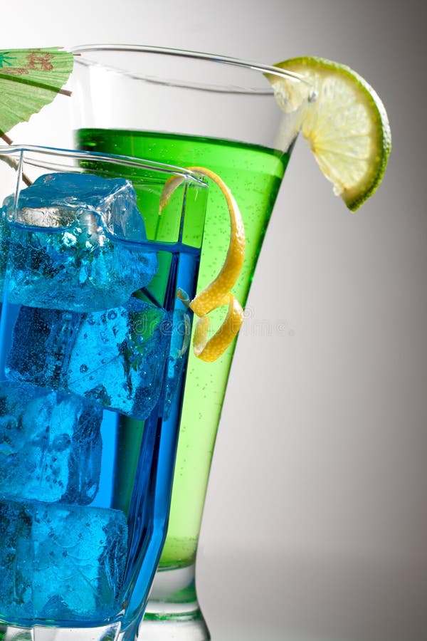 Two cold cocktails stock image. Image of orange, cool - 22969327