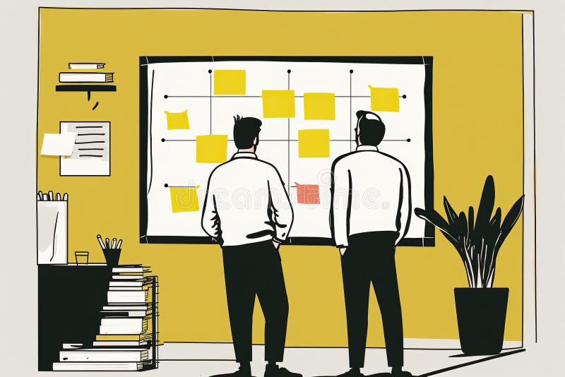 Two Colleagues Brainstorming Together, with Generative AI Technology ...