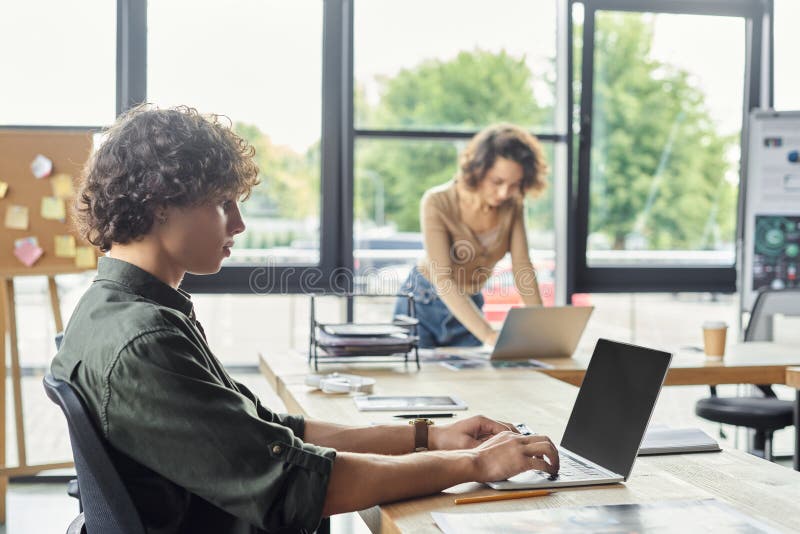 Focused Teamwork in a Modern Office Stock Image - Image of coworkers ...