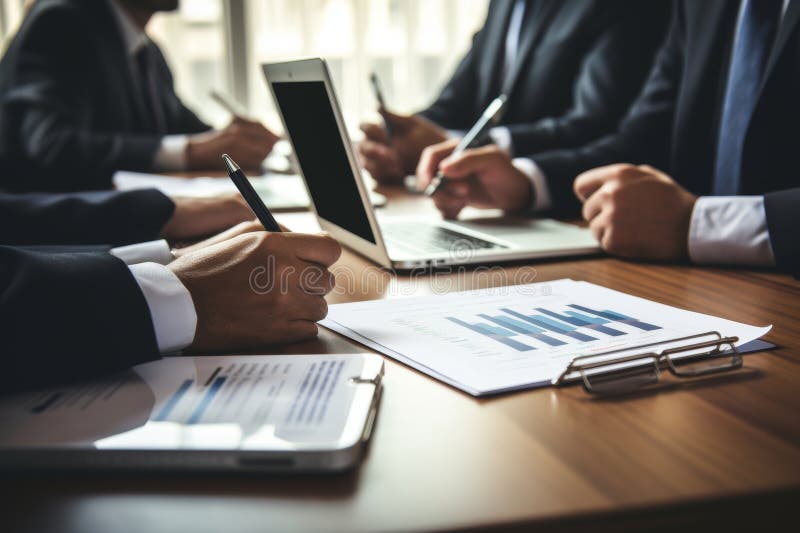 Two Colleagues Discussing Data Working on Architectural Project at ...