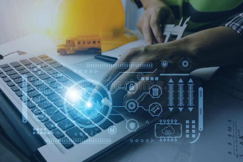 Two Colleagues Discussing Data Working and Tablet, Laptop with on on ...