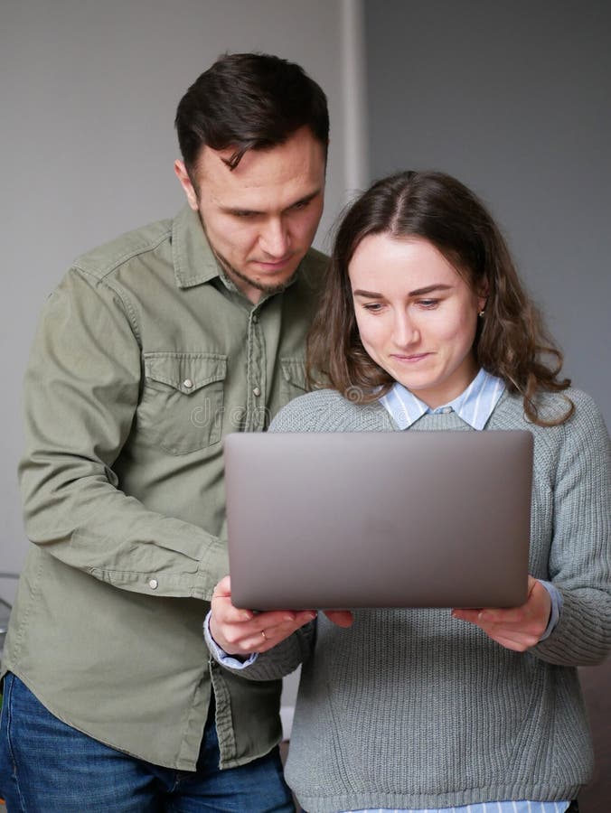 Two Colleagues Discussing Their Project Stock Image - Image of male ...