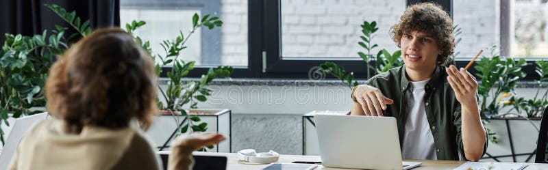 Collaboration and Creativity Flourish in a Stock Photo - Image of focus ...