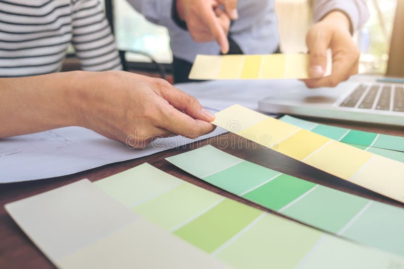 Two Colleagues Interior Creative Creativity Graphic Designer Working ... Two Colleagues Interior Creative Creativity Graphic Designer Working ...