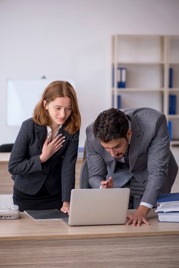 Two Colleagues Working in the Office Stock Image - Image of businessman ...
