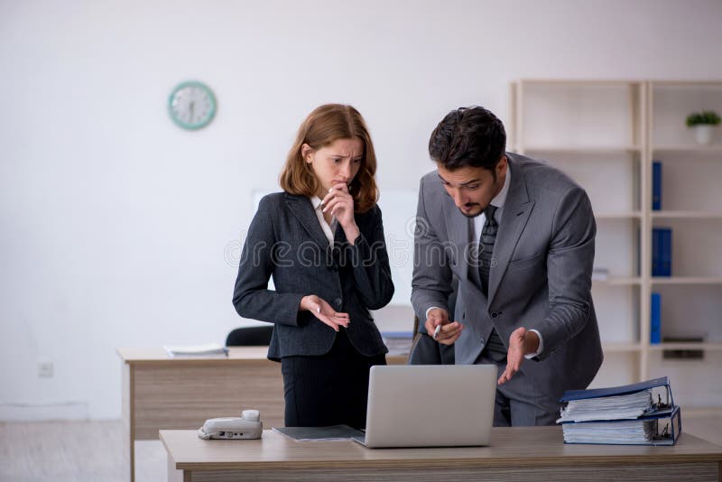 Two Colleagues Working in the Office Stock Image - Image of lawyer ...