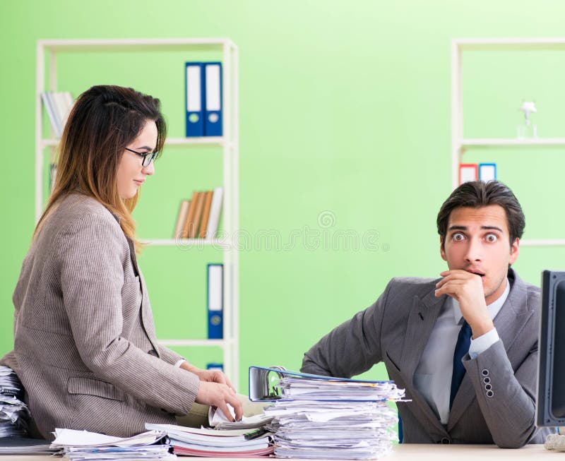 Two Colleagues Working in the Office Stock Photo - Image of coworker ...